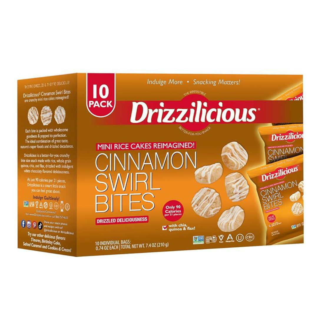 Drizzilicious Cinnamon Swirl Bites 10 Pack (0.74oz x10) – The Snack House