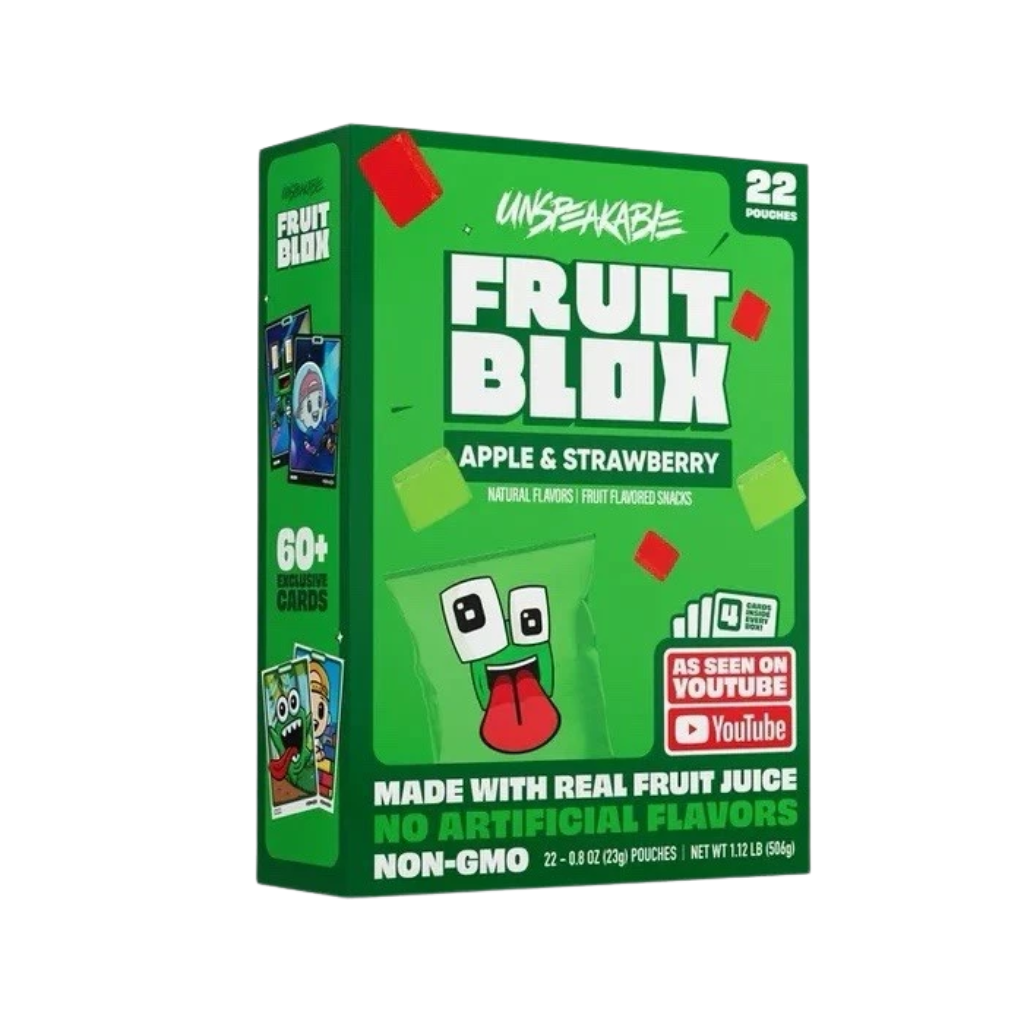 Unspeakable FruitBlox Snacks Gummy Pouches 22 Pouches / Full Box